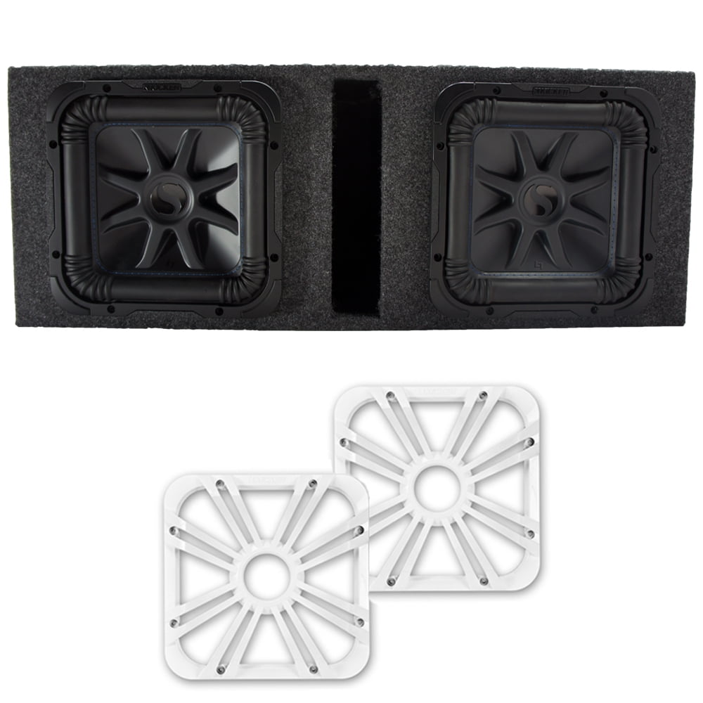 Kicker L7S12 Solo-Baric Subwoofers Vented Box with White LED Grills ...
