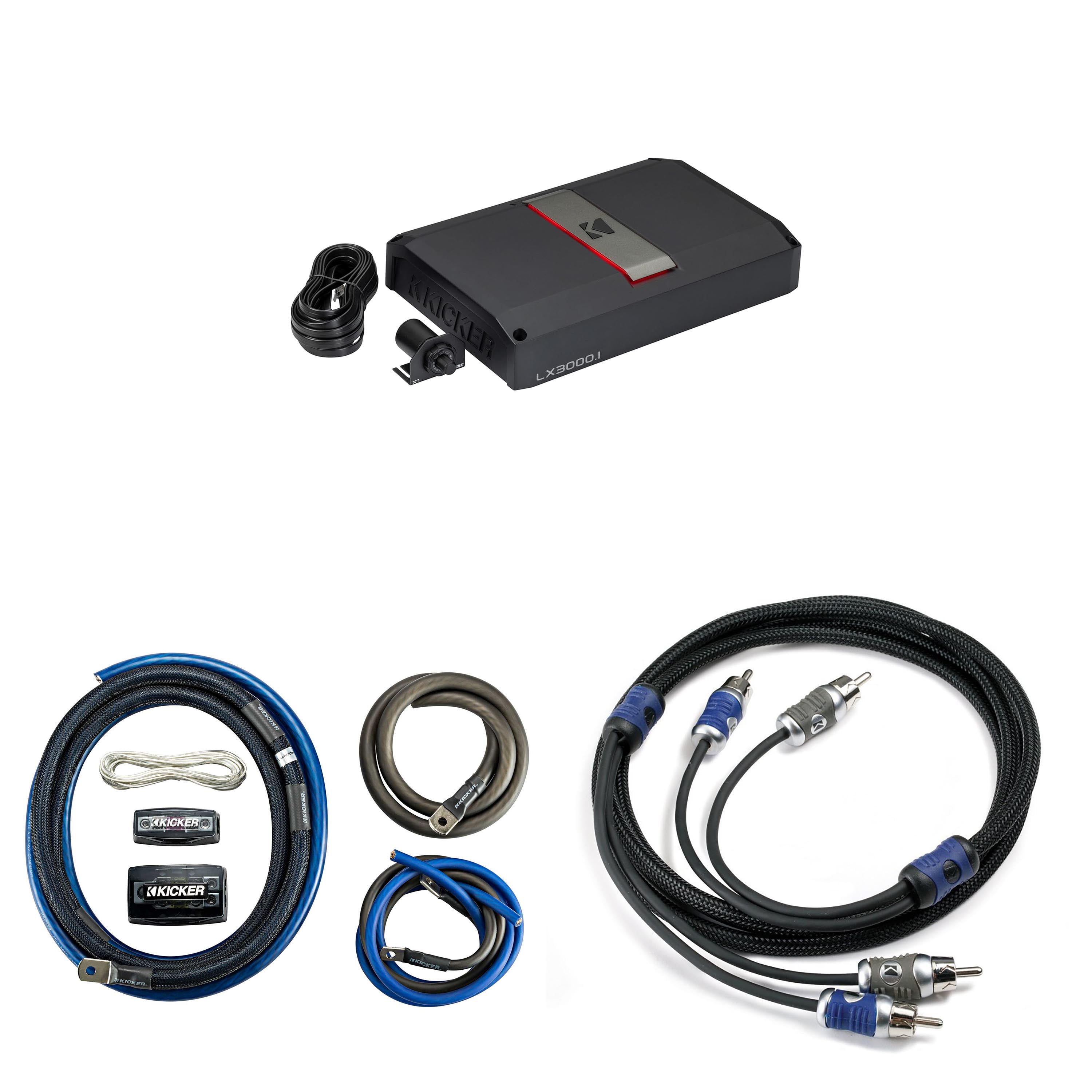 Kicker LX3000.1 , Amp Install Kit , 3000w Mono Class-D Subwoofer Amp (51LX30001) - Walmart.com