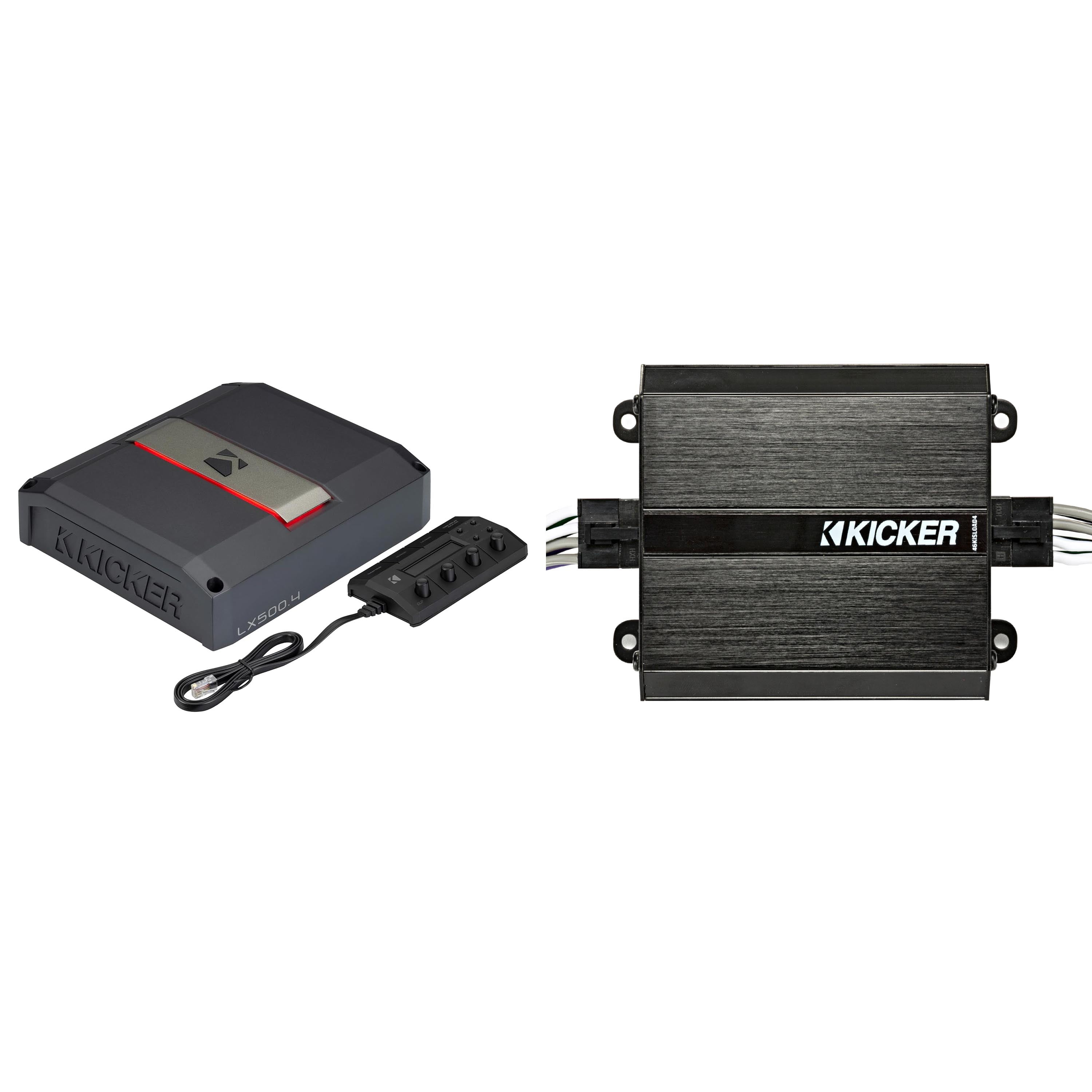Kicker LX500.4, 46KISLOAD4 Smart Radio Interface, 4-Channel Amplifier ...