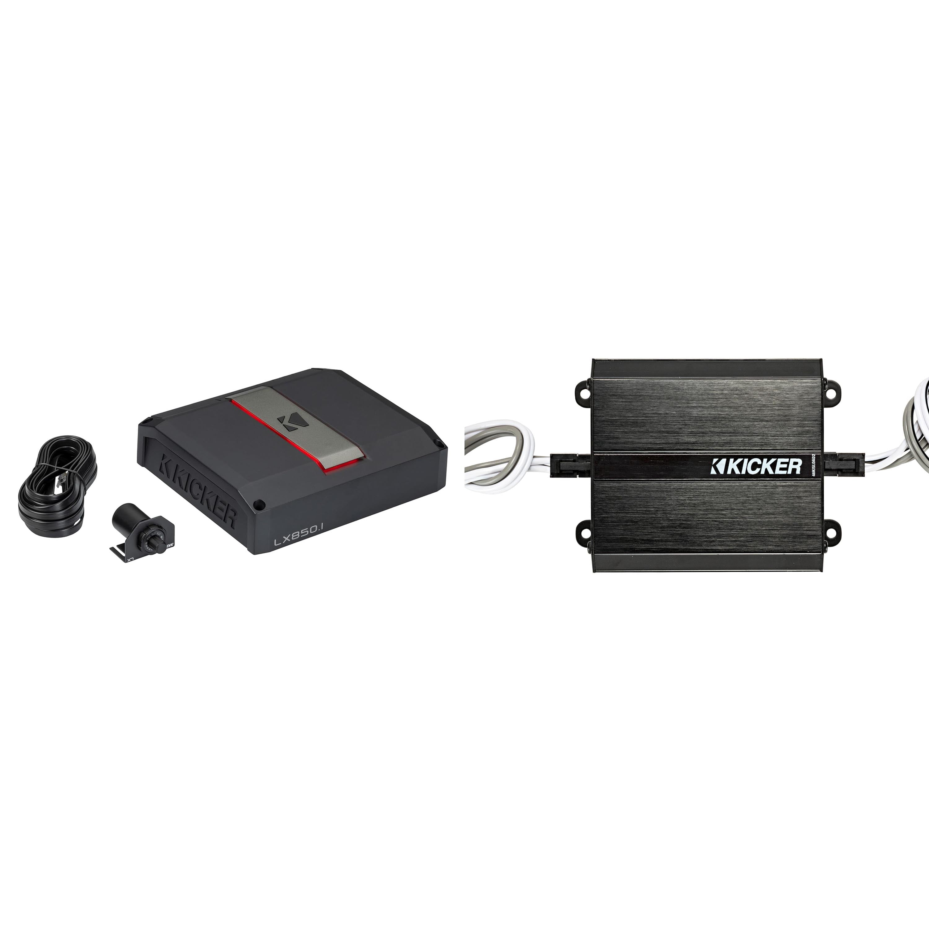 Kicker LX850.1, 46KISLOAD2 Smart Radio Interface, 850w Mono Class-D ...
