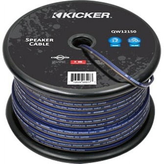 Kicker 12AWG Speaker Wire Spool, 150FT Length, Superior Signal Clarity ...