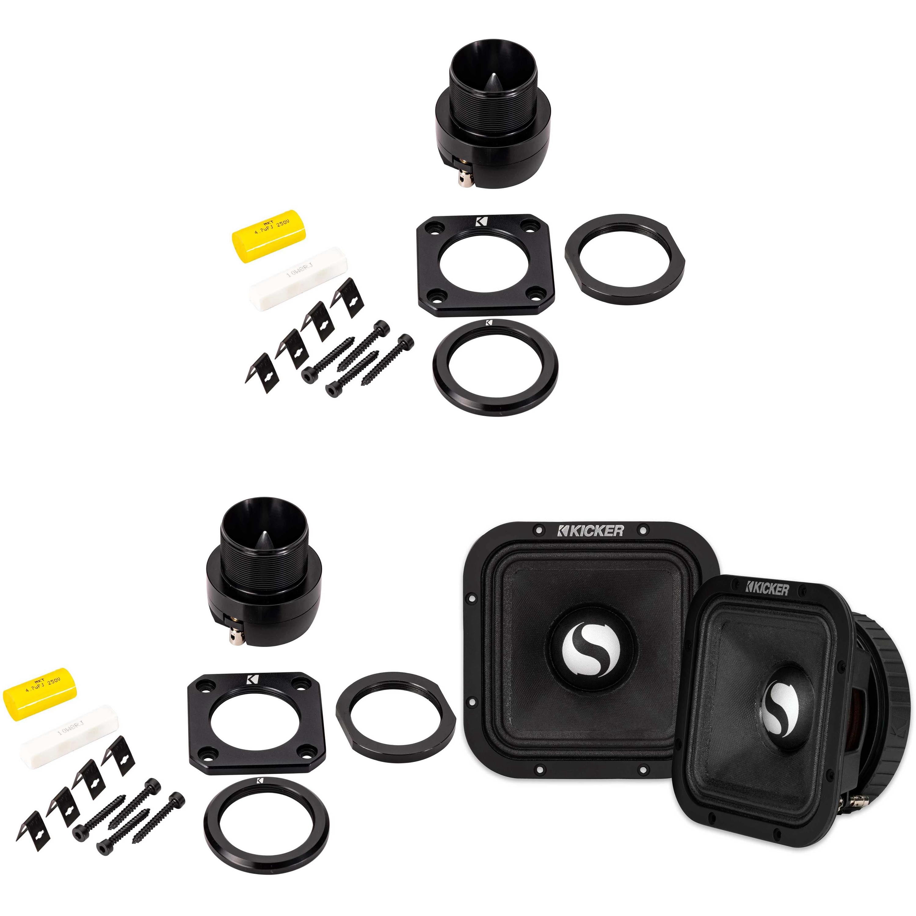 Kicker ST-Series PA ST3TW 1" Bullet Tweeter & ST7MR8 7" Mid Range ...