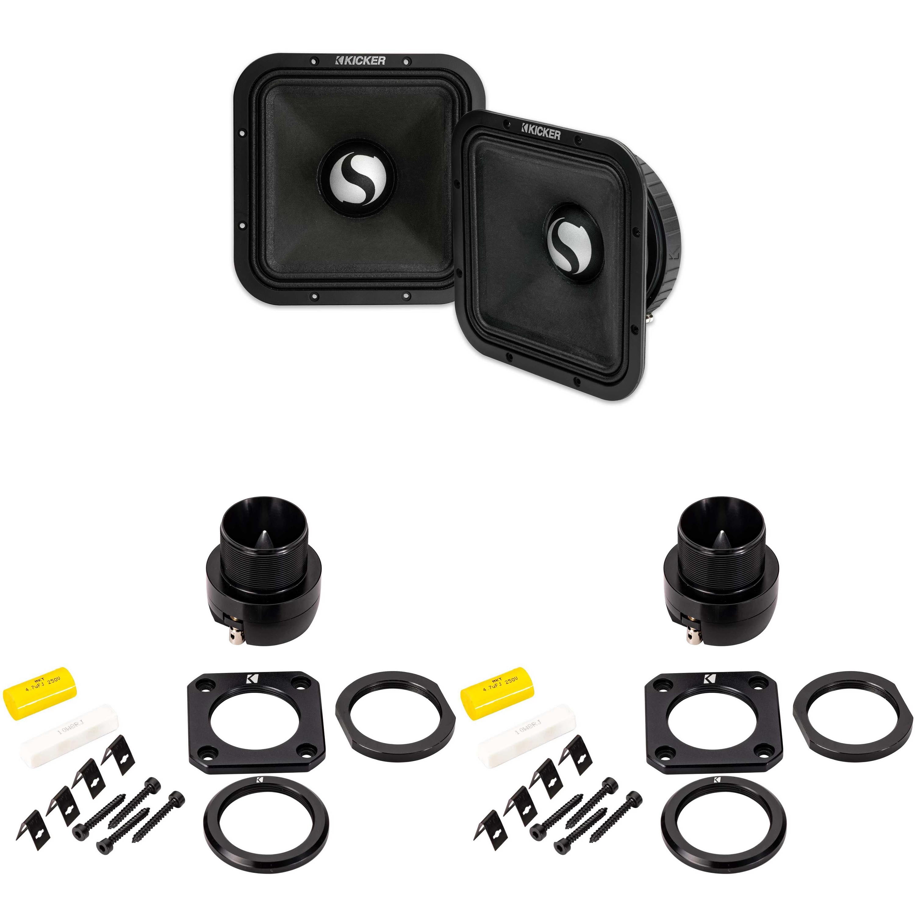 Kicker ST-Series PA ST3TW 1" Bullet Tweeter & ST9MR4 9" Mid Range ...