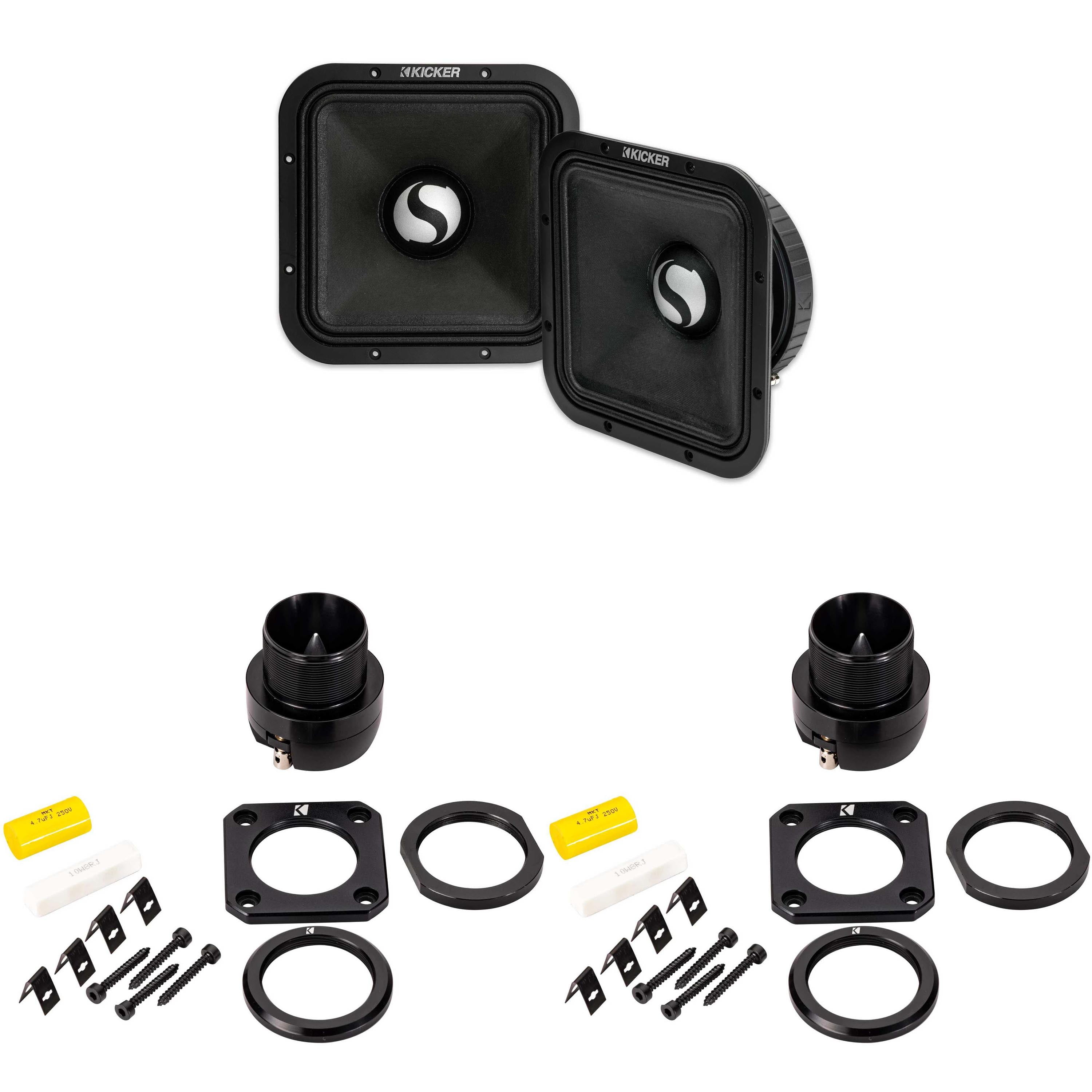 Kicker ST-Series PA ST3TW 1" Bullet Tweeter & ST9MR8 9" Mid Range ...