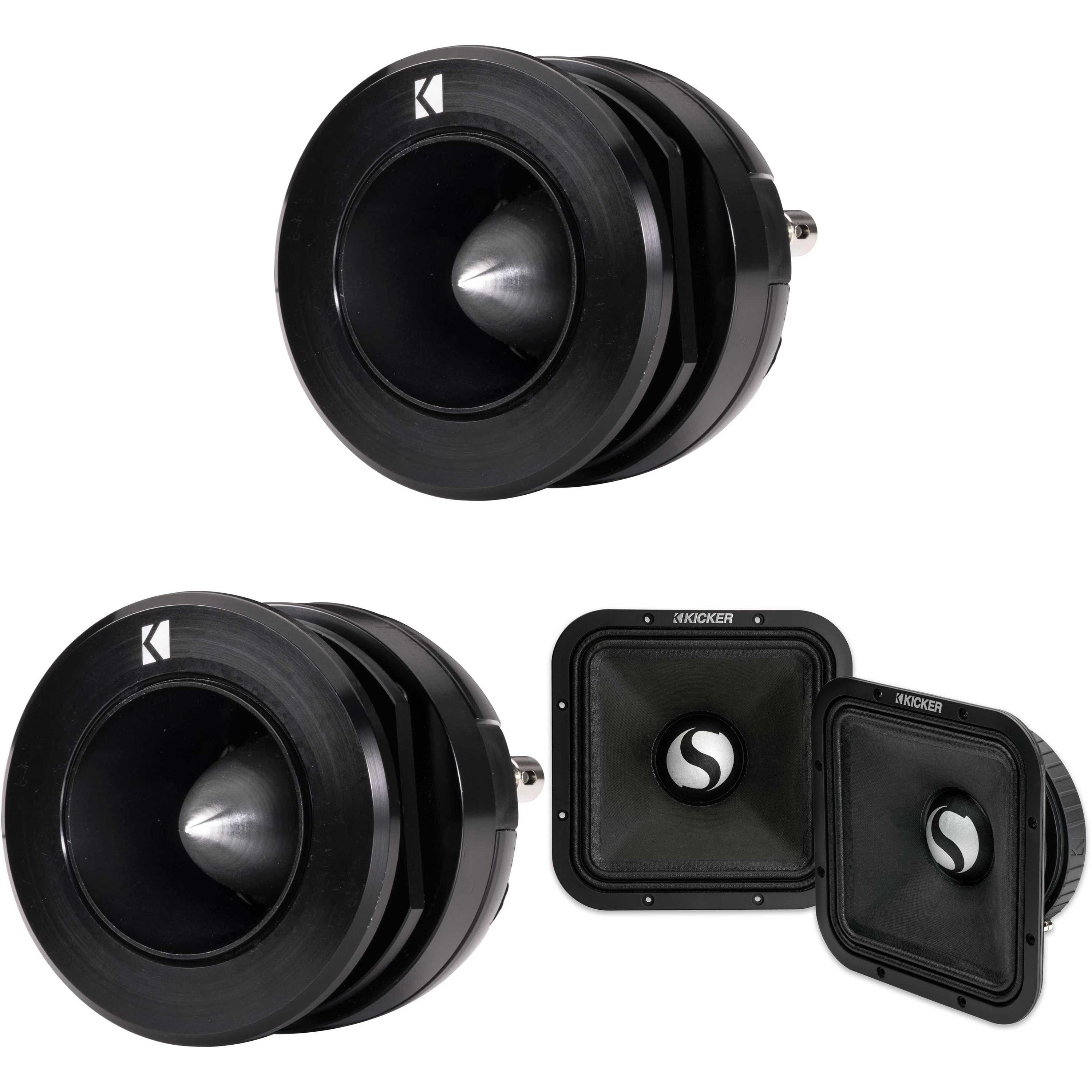 Kicker ST-Series PA ST4TW 1.5" Bullet Tweeter & ST9MR8 9" Mid Range ...