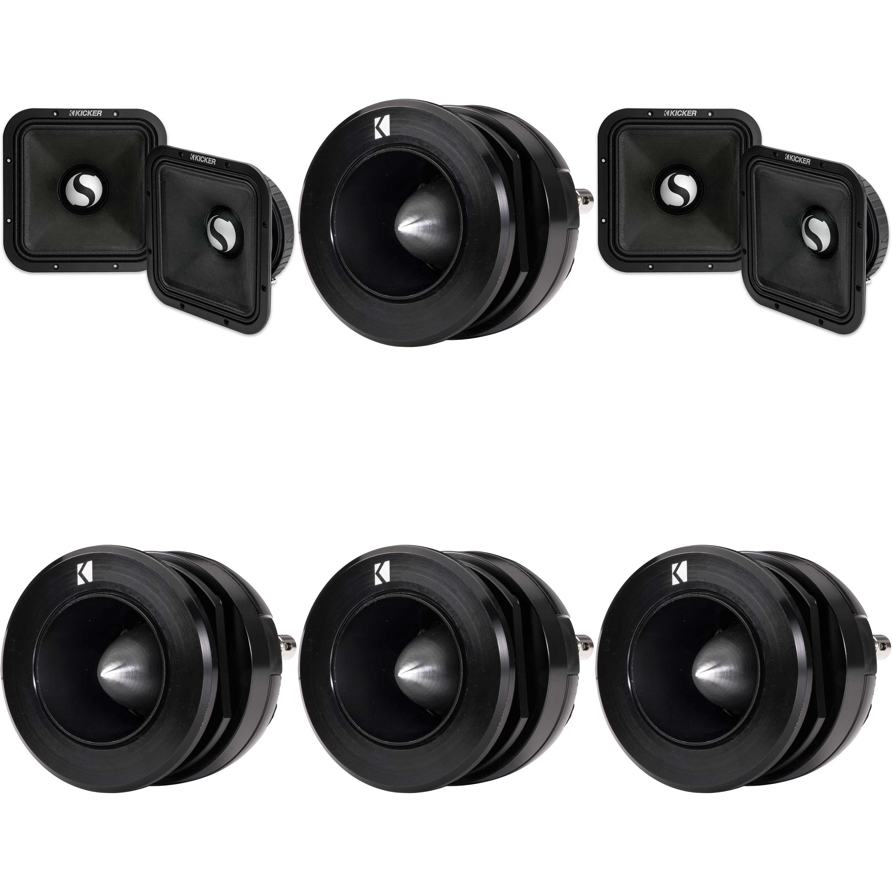 Kicker ST-Series PA ST4TW 1.5" Bullet Tweeter & ST9MR8 9" Mid Range ...
