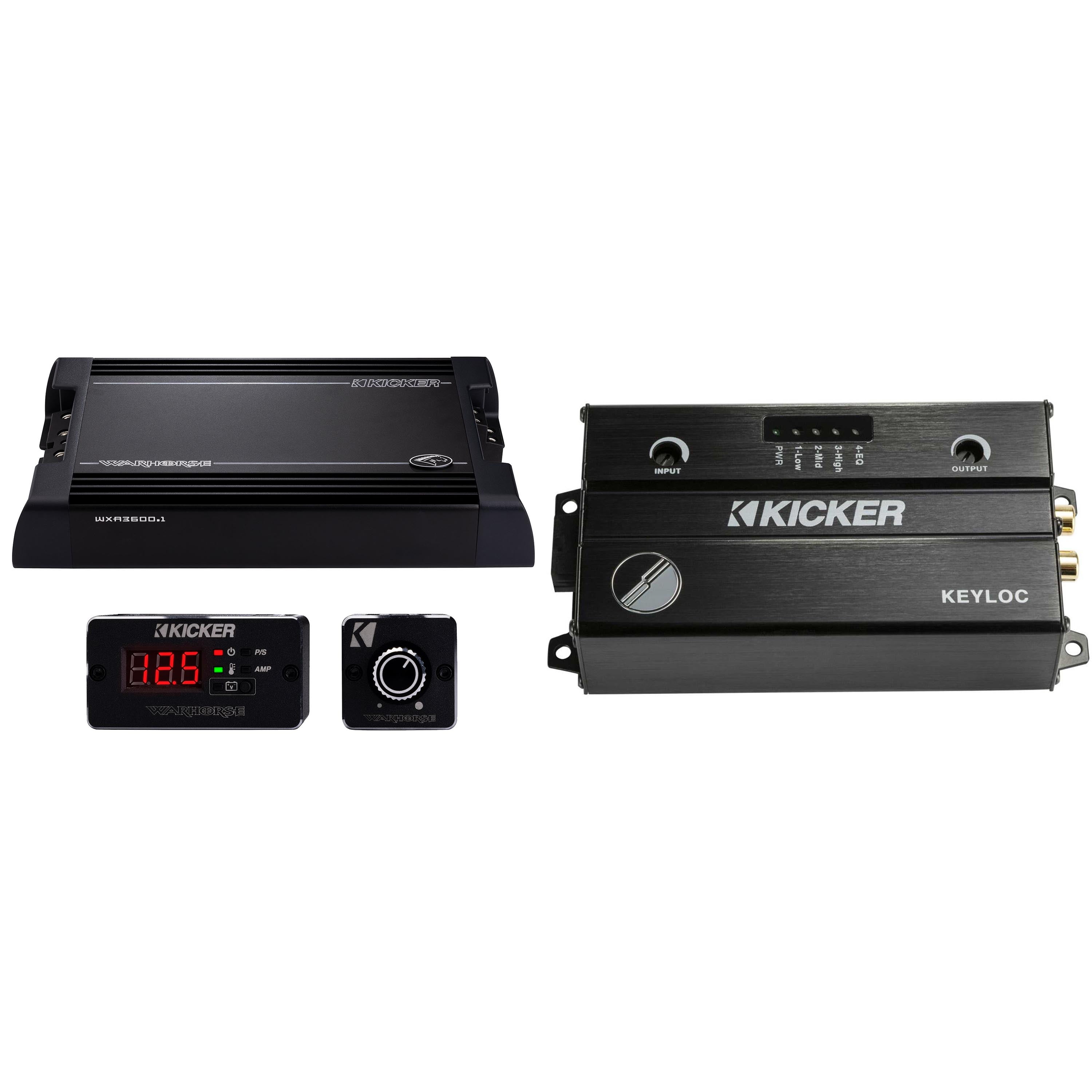 Kicker Warhorse 49WXA36001 Monoblock Sub Amp 3600 Watts at 1-Ohm ...