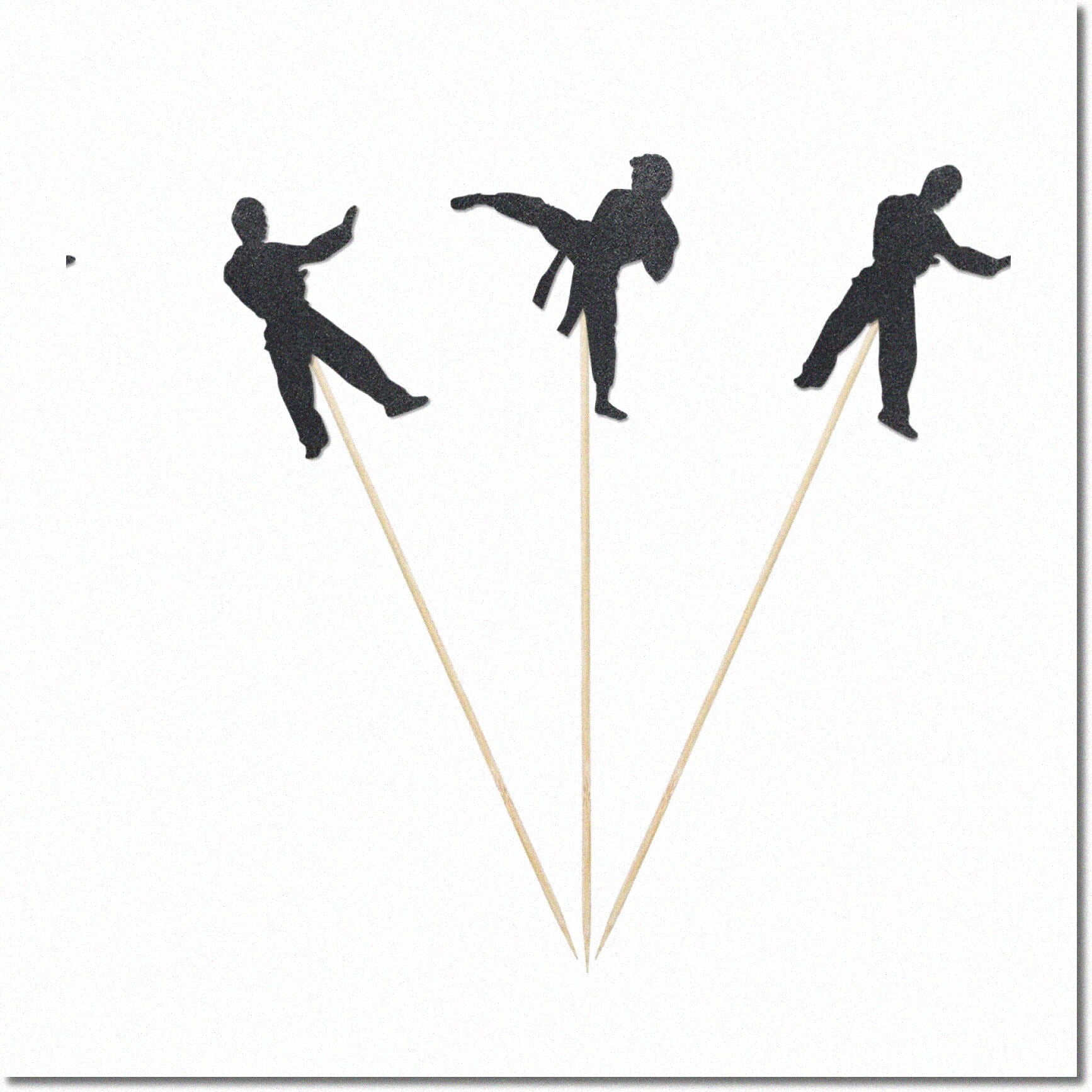 Kickin' Party Centerpiece Sticks - 12-Pack Martial Arts Table Toppers ...