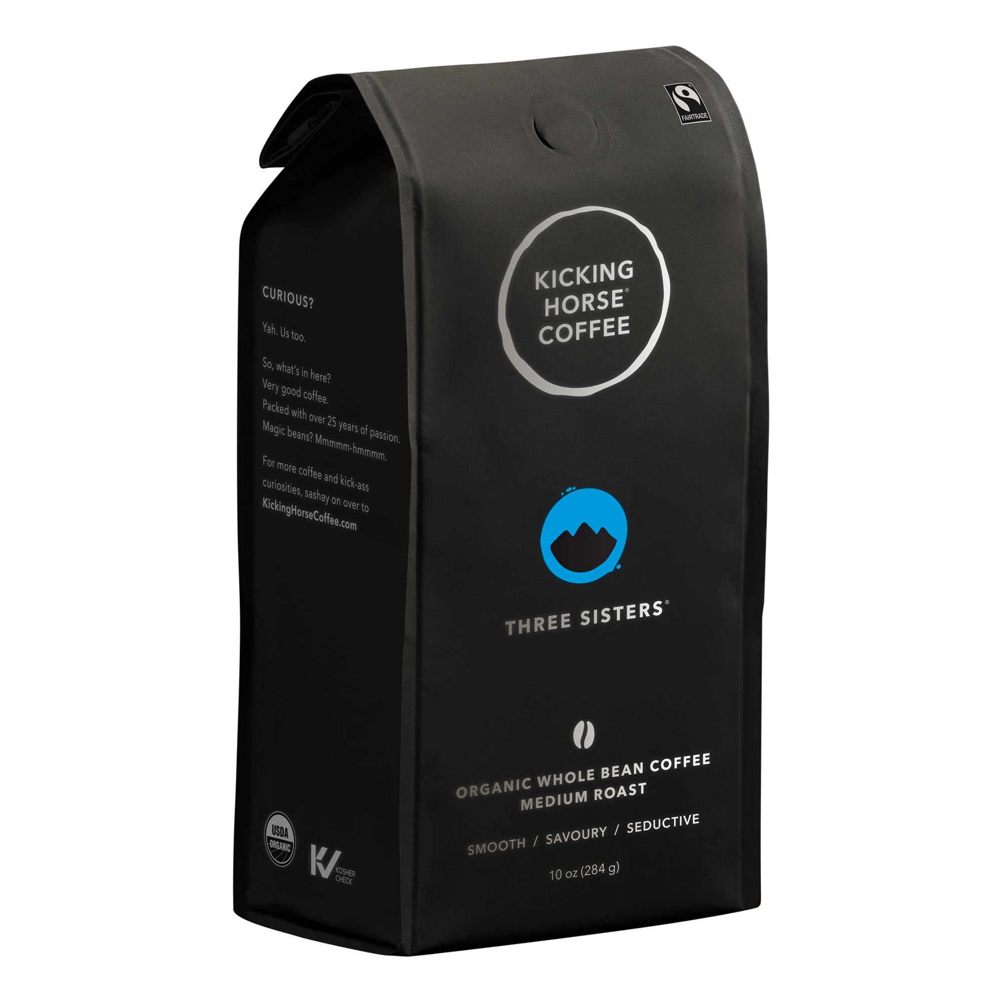 Kicking Horse Coffee, Three Sisters Whole Bean Coffee, Medium Roast, 10 ...
