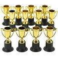 Kicko 4 Inch Plastic Golden Cup Trophy - Set of 12 - Perfect for School ...