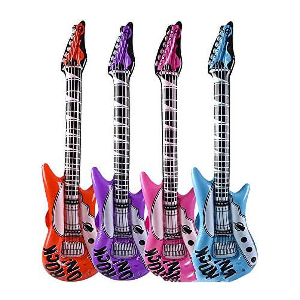Kicko 42 Inch Inflatable Rock Guitar Toy - 12 Pieces of Colorful ...