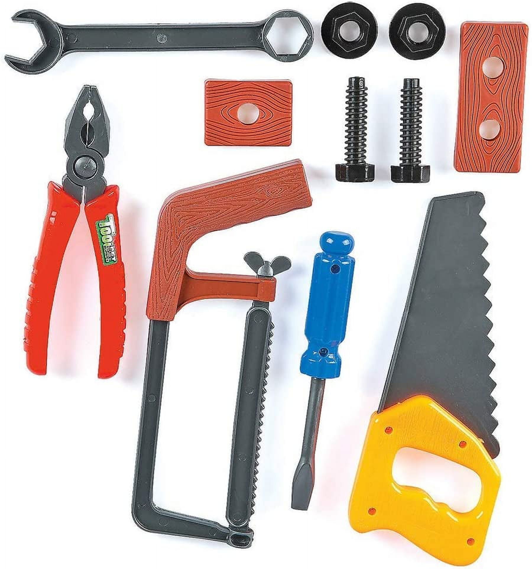 Kicko Construction Tool Set for Kids - 10 Piece Playset - Dress-Up ...