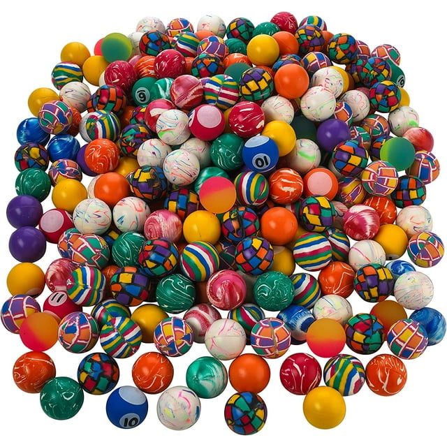Kicko Small Bouncy Balls Bulk Pack for Kids - 250pcs Party Favors, Toy ...