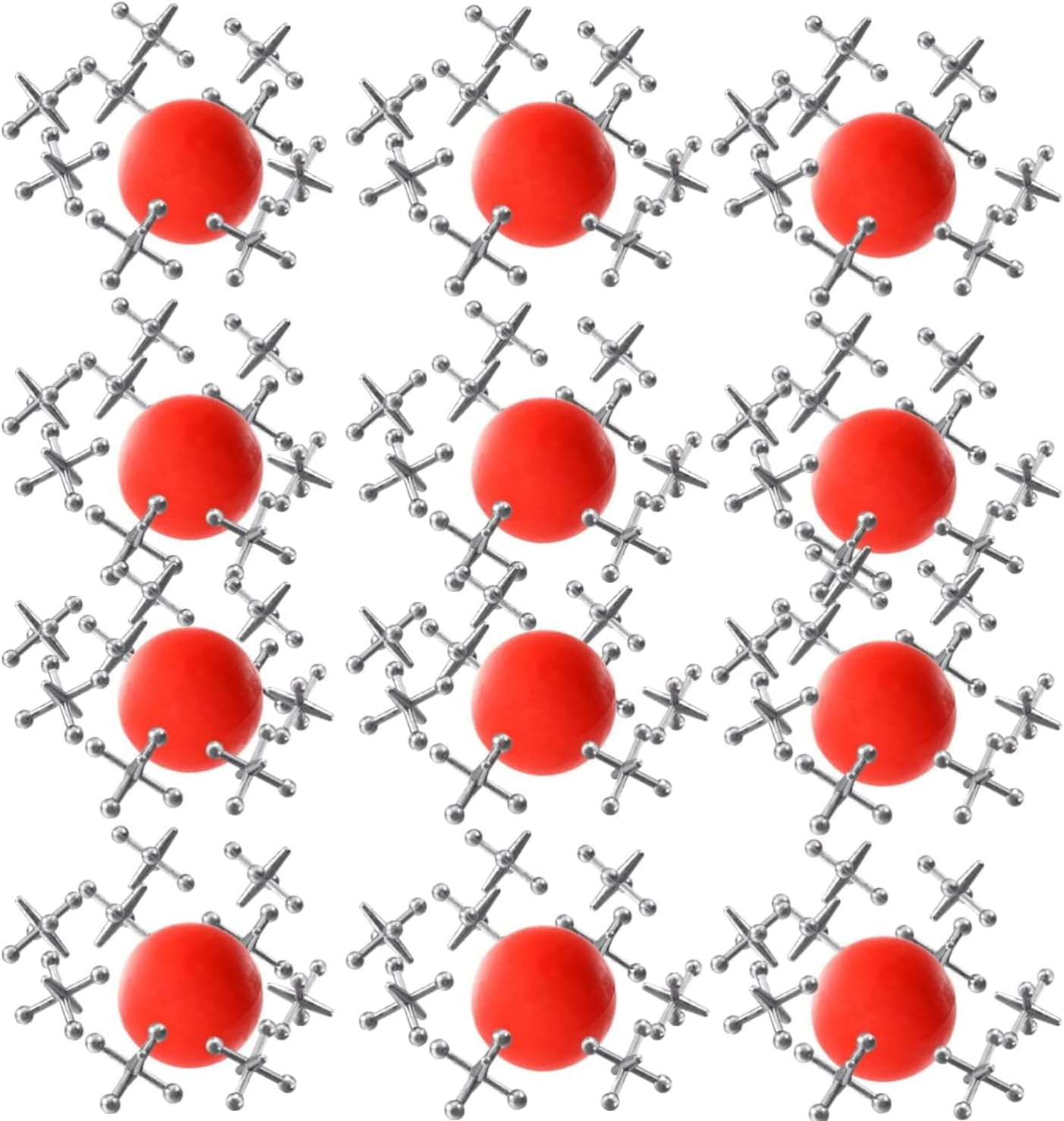 Kicko Kids Game Playing - Metallic Jacks & Bouncy Ball Set, 12 Sets per ...