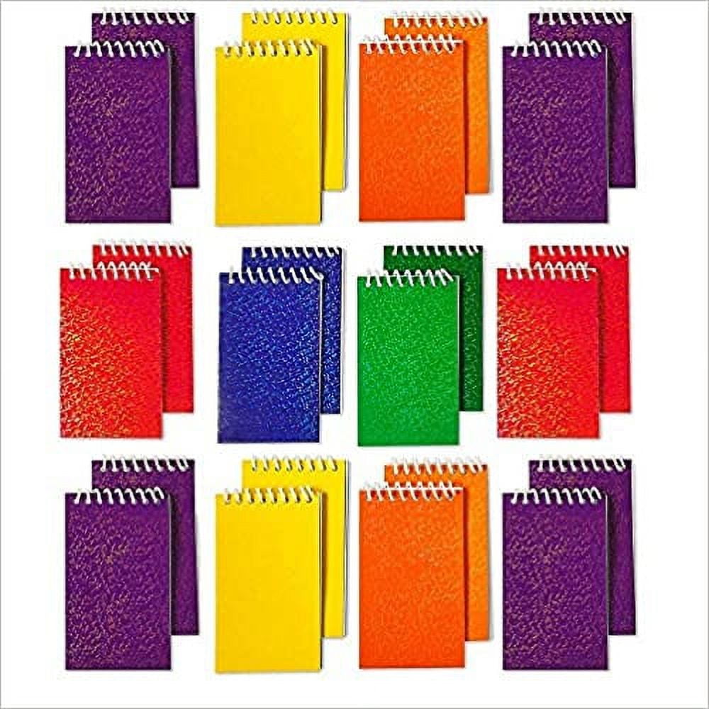 Kicko Mini Spiral Bound Memo Pad, Small Notebook Pack, Assorted Colors ...