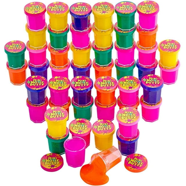 Kicko Mini Noise Putty Toys for Kids - Pack of 48 Slimes - Ideal for ...