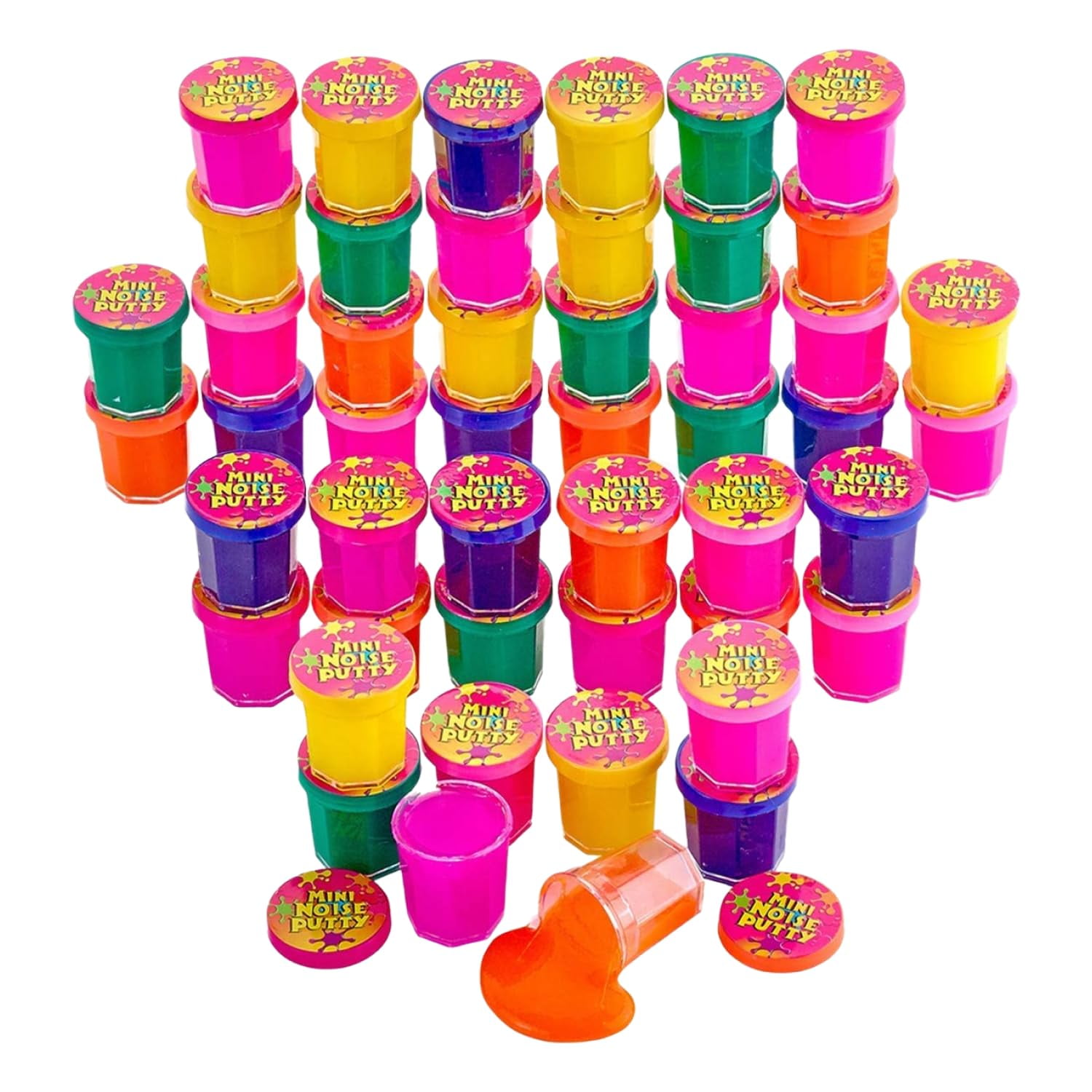 Kicko Slime Bulk Set of 48 Multicolored - Mini Noise Putty Toys ...