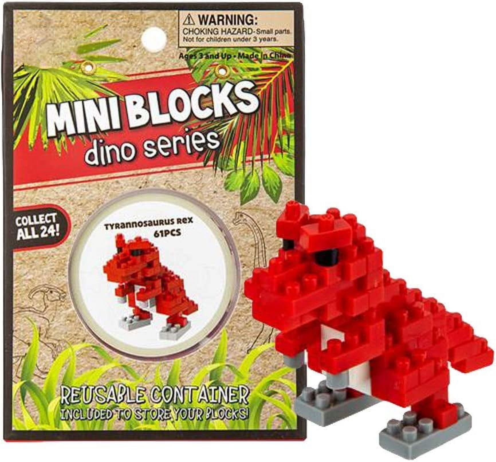 Kicko Mini T-rex Blocks - 6 Sets of Building Blocks to Build Own ...