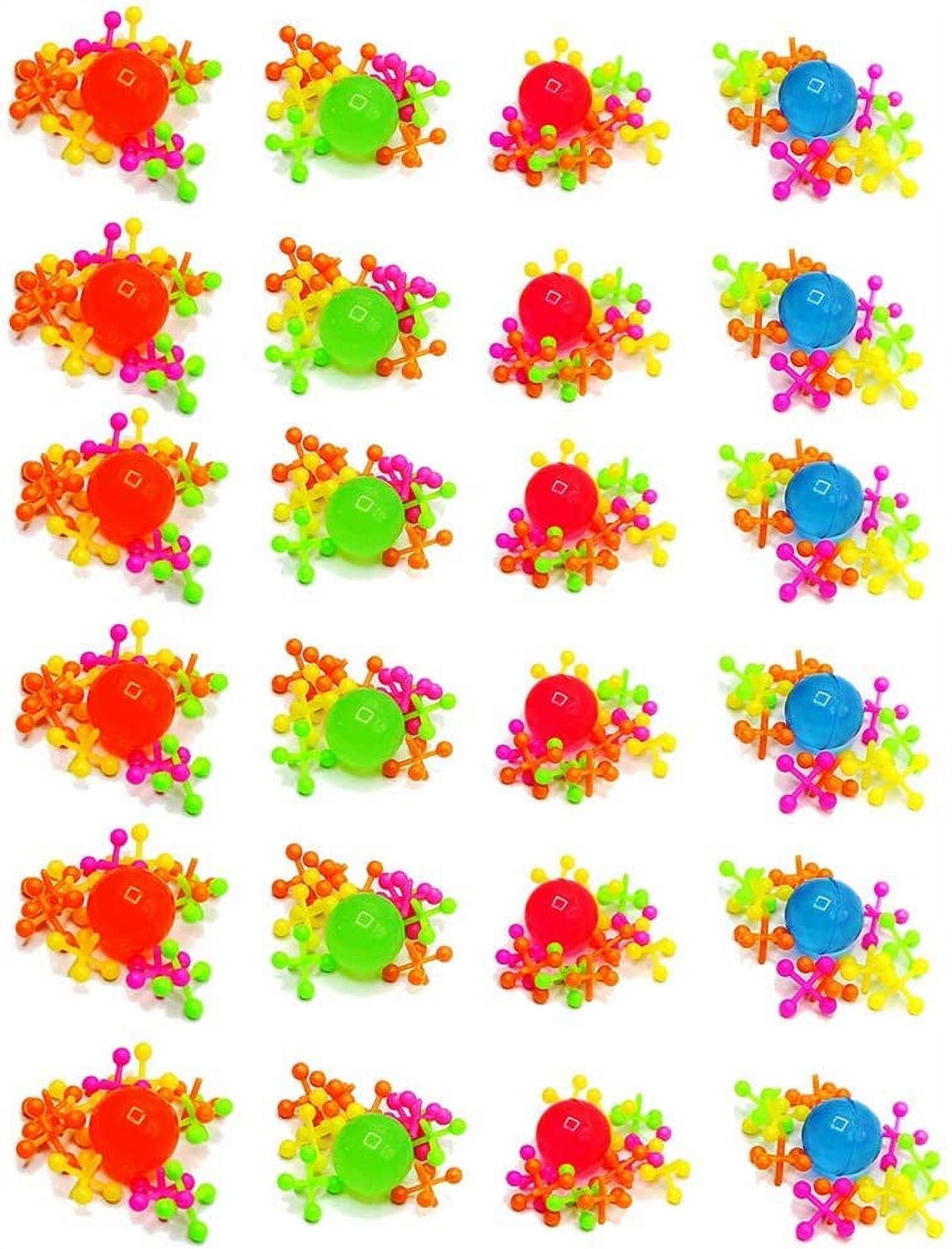 Kicko Plastic Jacks Game Set - Assorted Neon Colors - Pack of 16 for ...