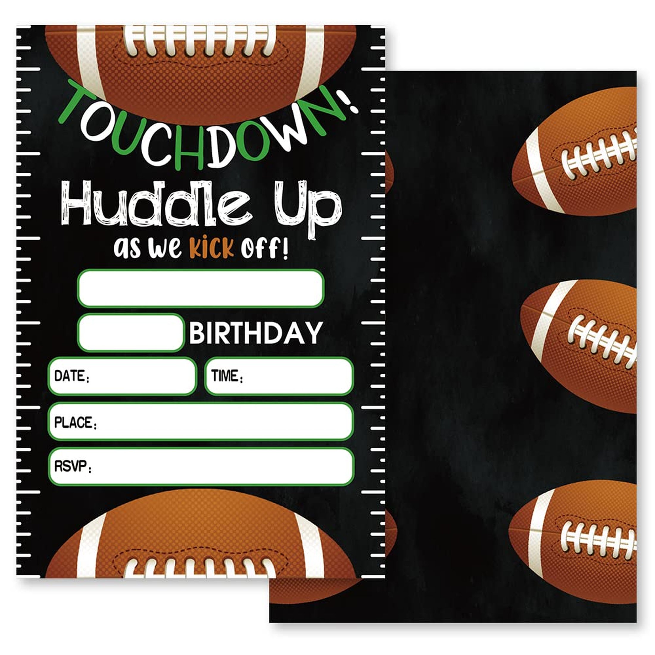 Kickoff Celebration: Football Birthday Invitations Set - 20 Unique ...