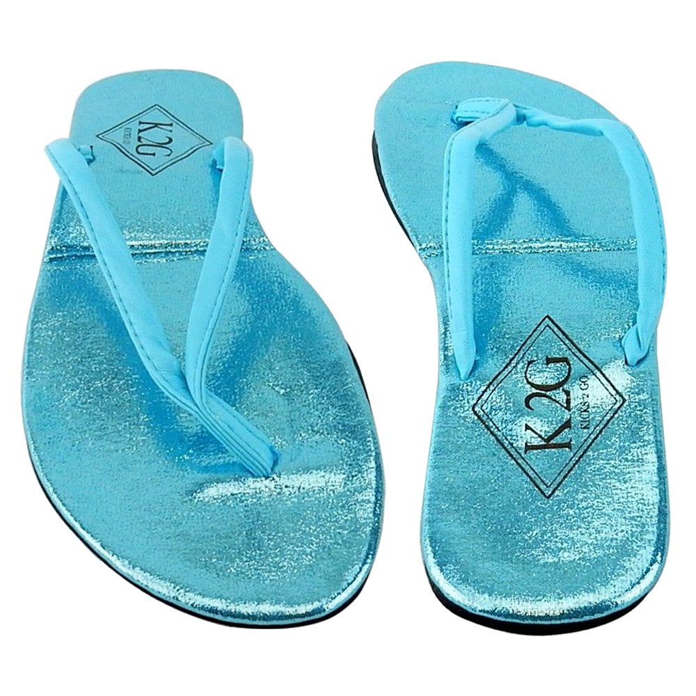 Kicks 2 Go Ladies' Folding Flip-Flops with Pouch - Lightweight and ...