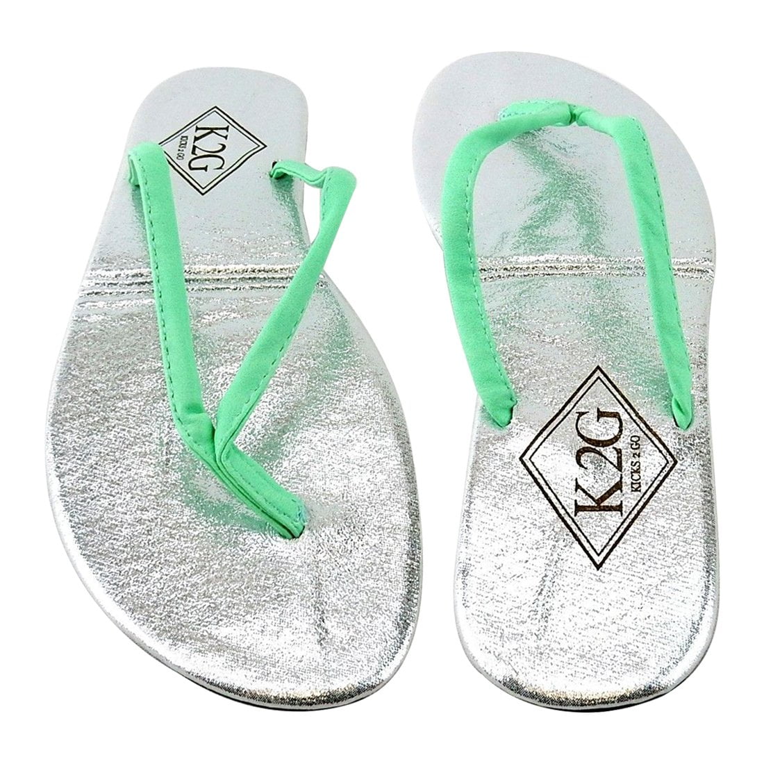 Kicks 2 Go Ladies' Folding Flip-Flops with Pouch - Lightweight and ...
