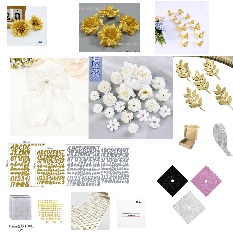 ‌Kicpot Graduation Cap Decorations Kit DIY Grad Cap with Flower 3D ...