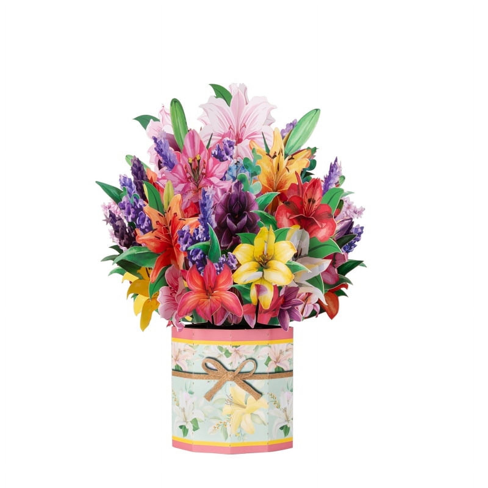 Kicpot Paper Pop Up Cards, Paper Flower Bouquet 3D Popup Greeting Cards ...