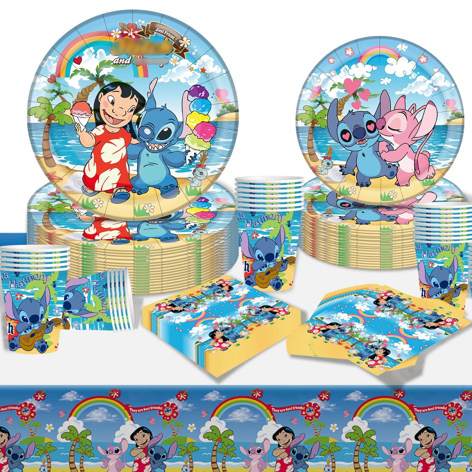 Kicpot Stitch Birthday Party Decorations Stitch Plates and Napkins ...