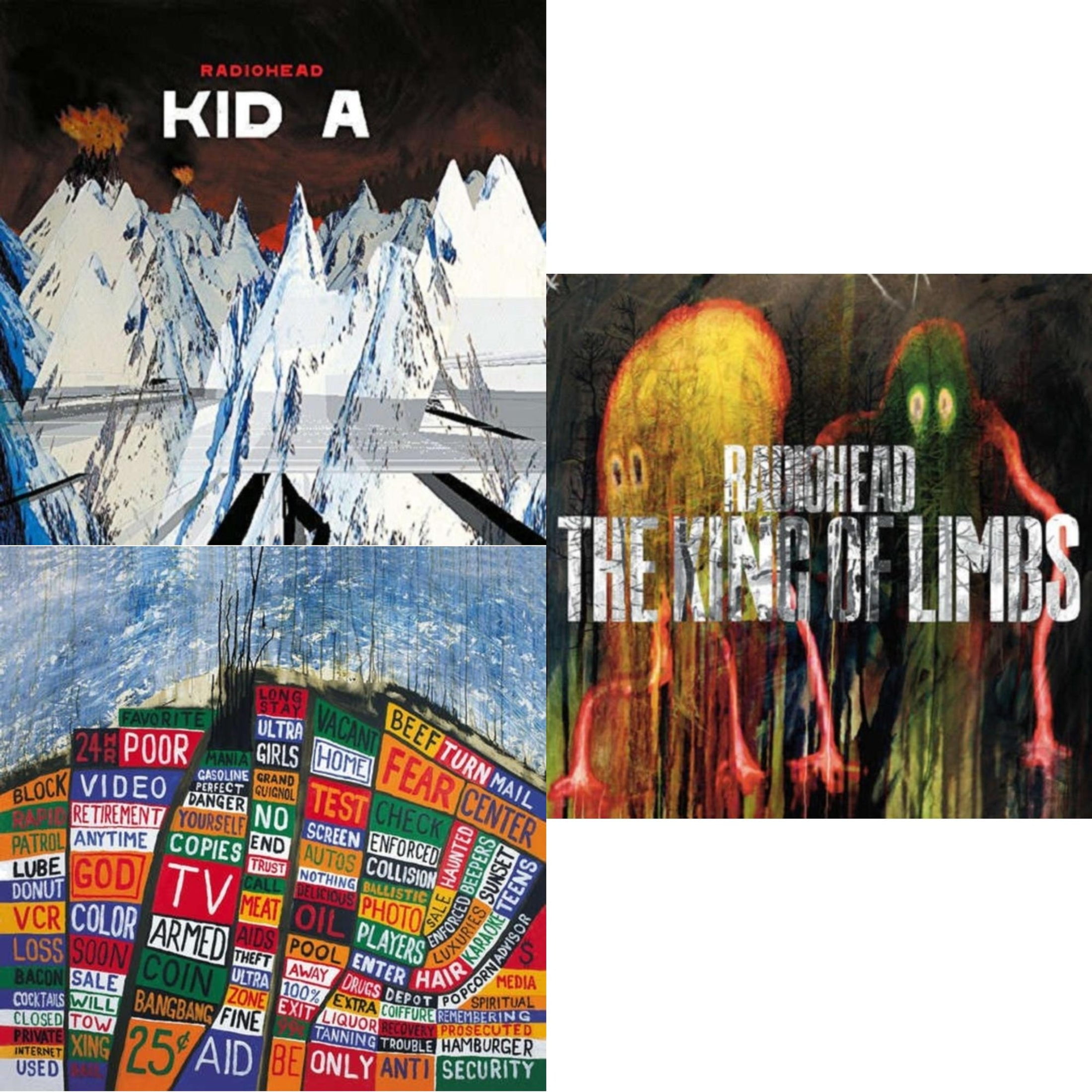 Kid A (2LP/180G) & Hail To The Thief (2LP/45 RPM/180G) & King Of Limbs ...
