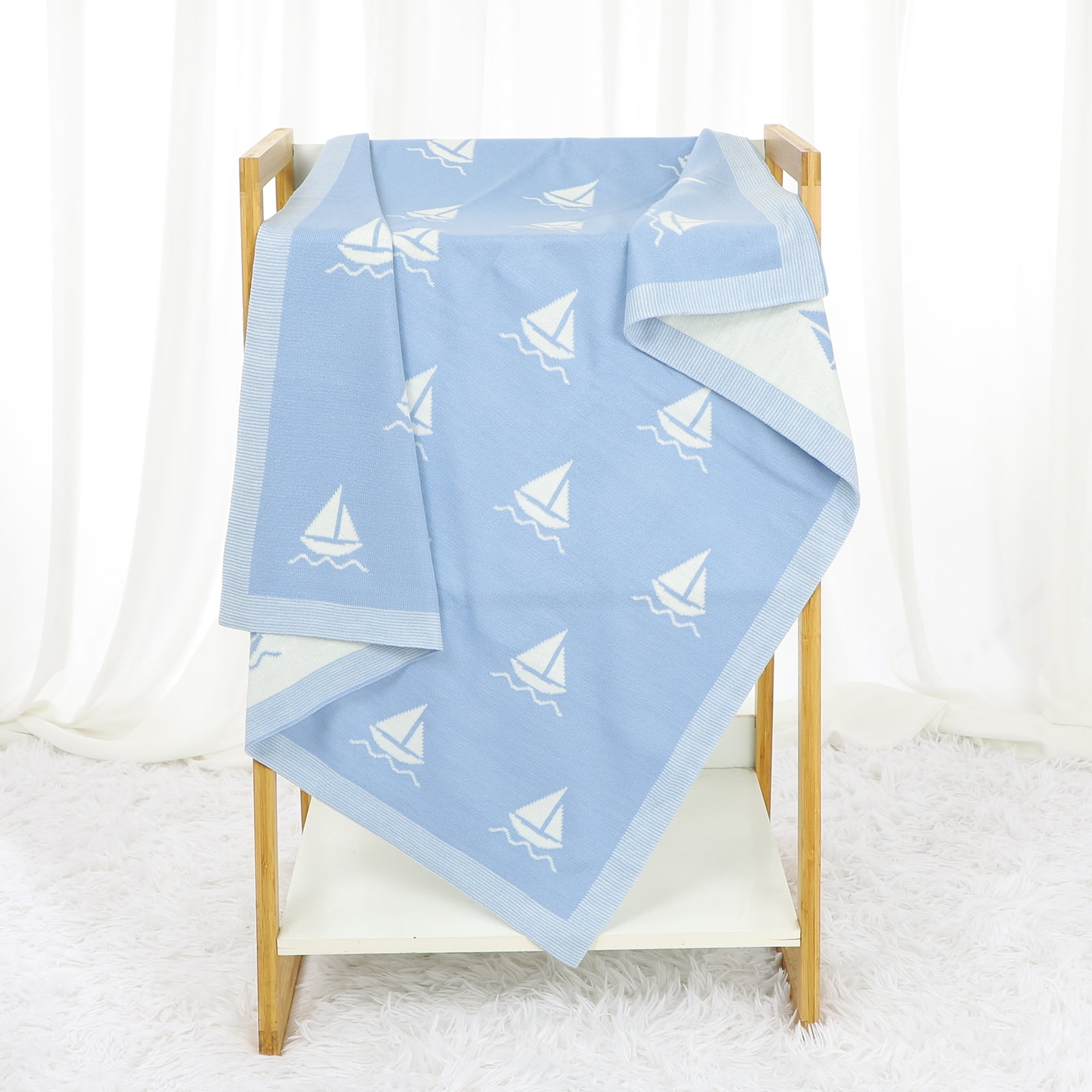 Kid Baby Blanket Knit Children Soft Stroller Swaddling Sleeping Cover ...