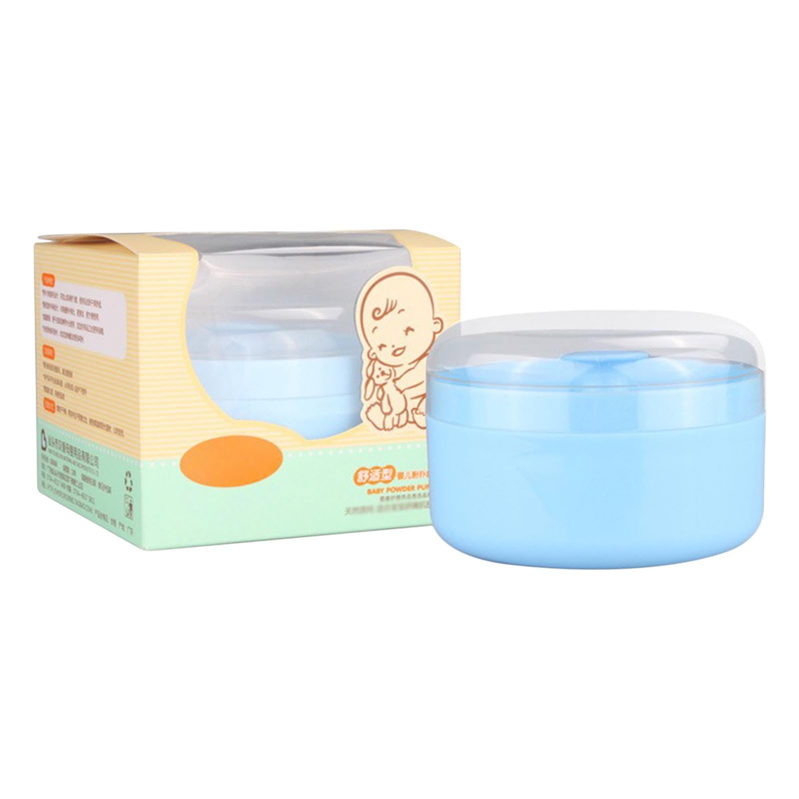 Kid Body Powder Box With Non-Shedding Velvet Puff Heat Prevention Kid Type Leak-Proof Storage ...