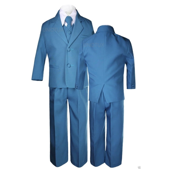 Kid Boy Baby Teen Formal Wedding Green Teal Blue Tuxedo Turquoise Aqua ...