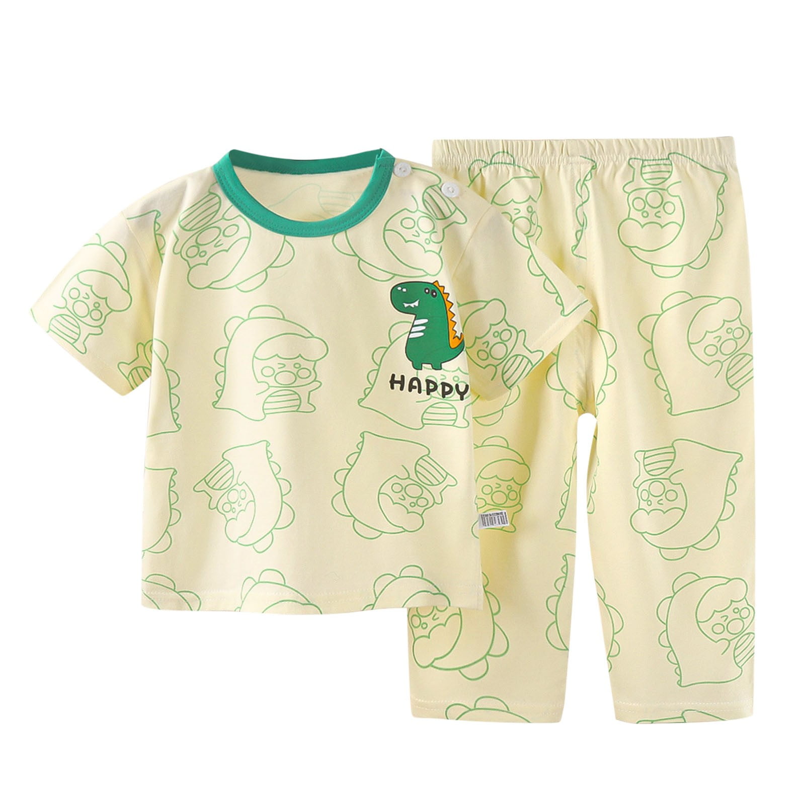 Kid Boy Pajamas Set Cartoon Sleepwear Loungewear Set Pullover Shirts ...