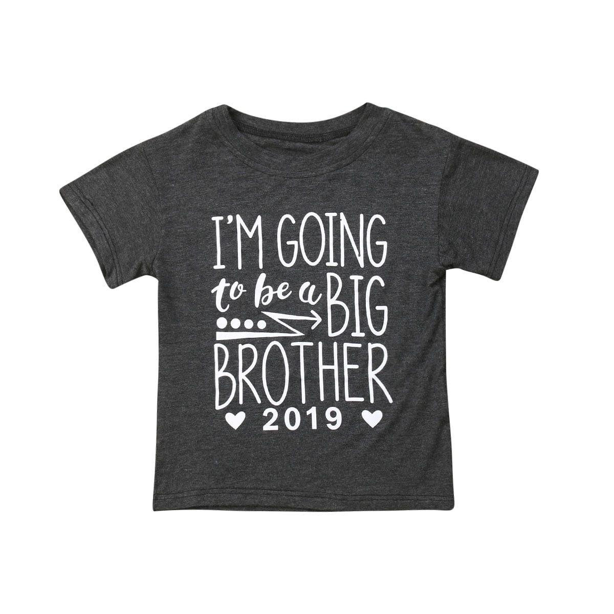 Kid Boy Short Sleeve T-Shirt, Letter Printed Round Neck Simple Tee ...