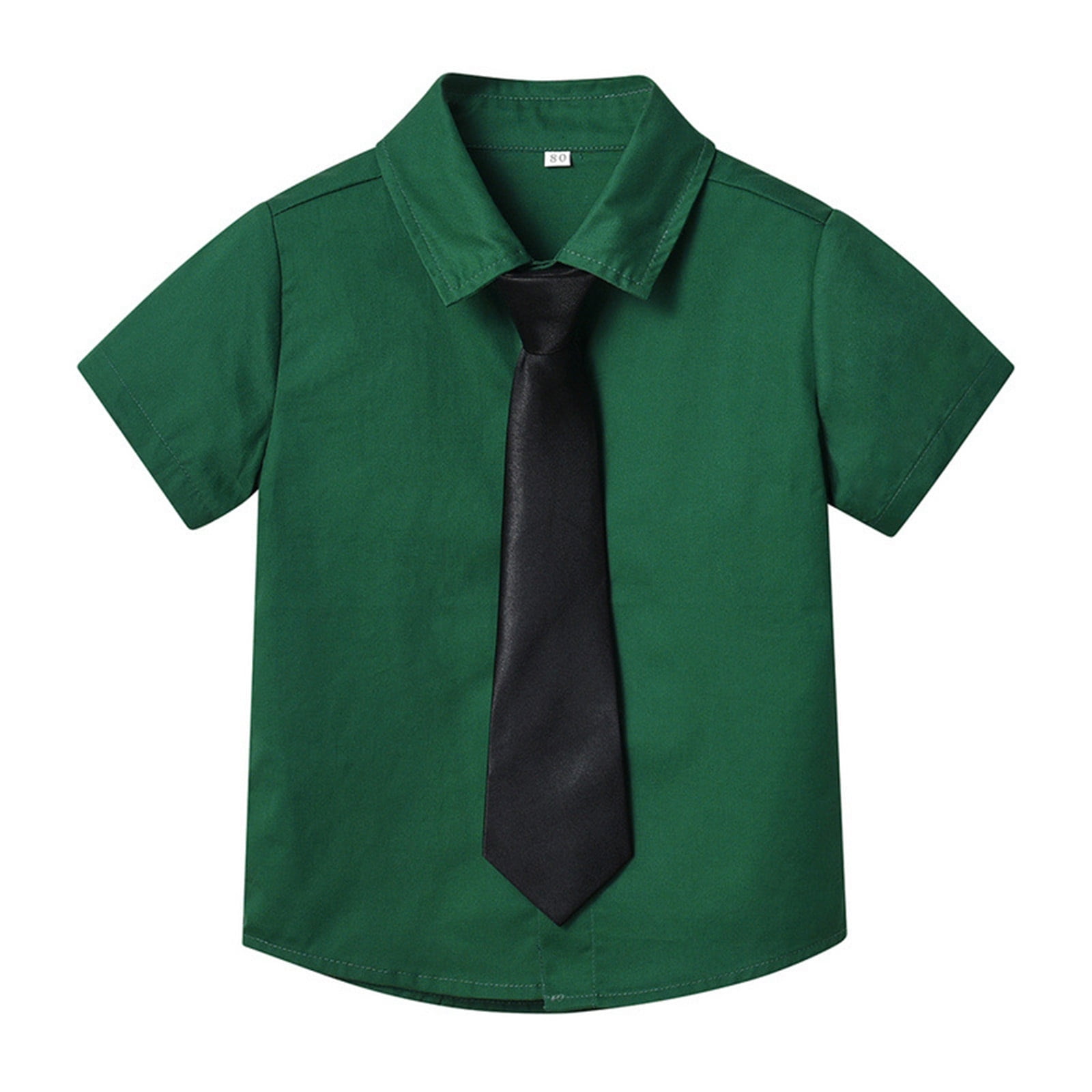 Kid Boys Button Down Shirts Boys Formal Outfit Boy Green Button Down ...