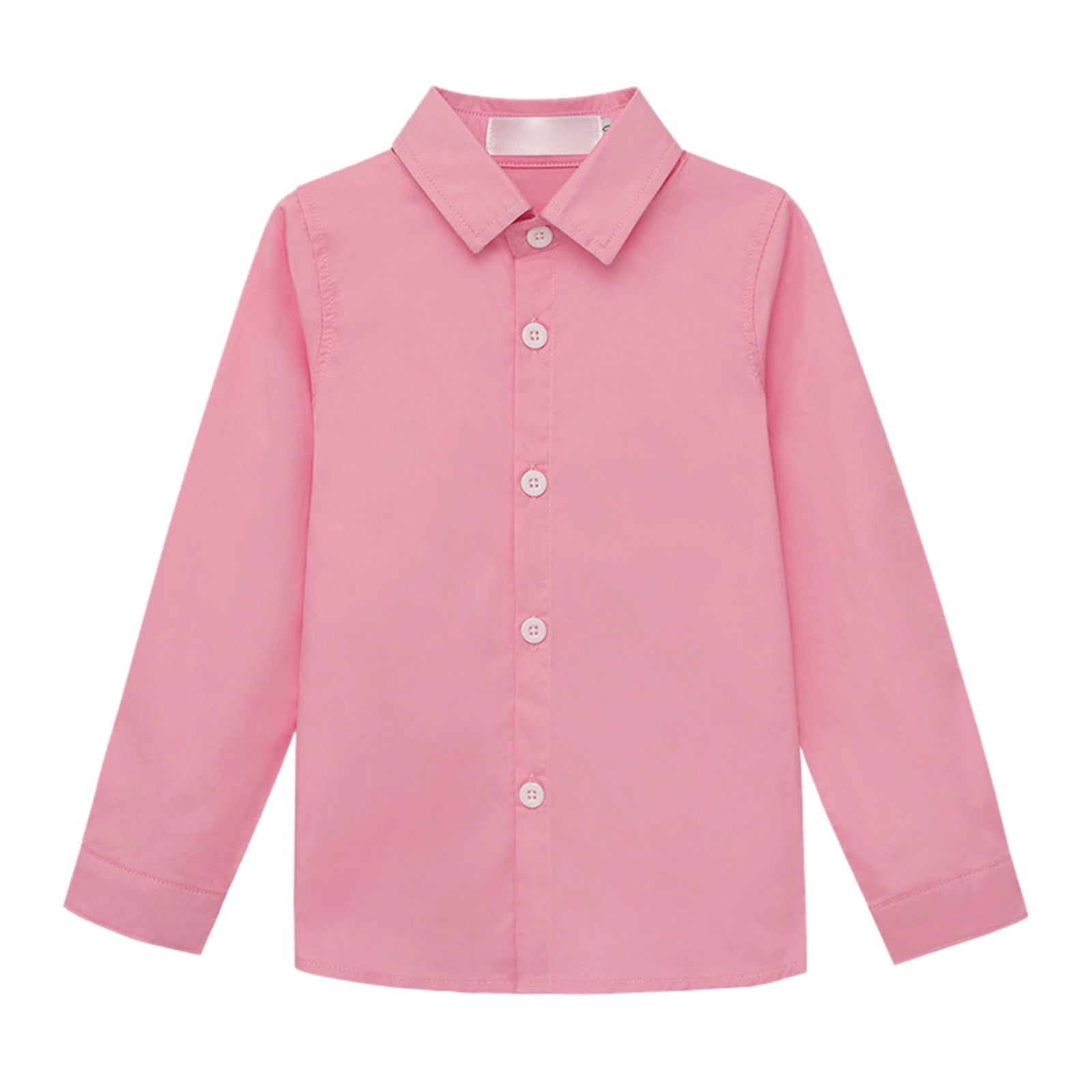 Kid Boys Button Down Shirts Boys Formal Shirt Girls Pink Button Down Shirt Kids Uniform Shirts 4 ...
