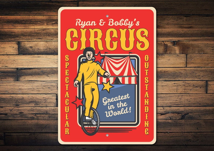 Kid Circus Personal Circus Gift Circus Vintage Circus Sign For Circus ...