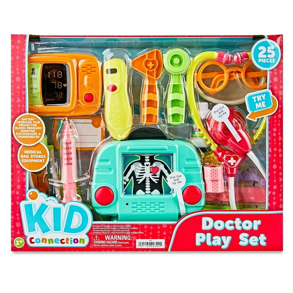 Kid Connection Medical Play Set, 25 Pieces, Toddler Pretend Toys with X ...