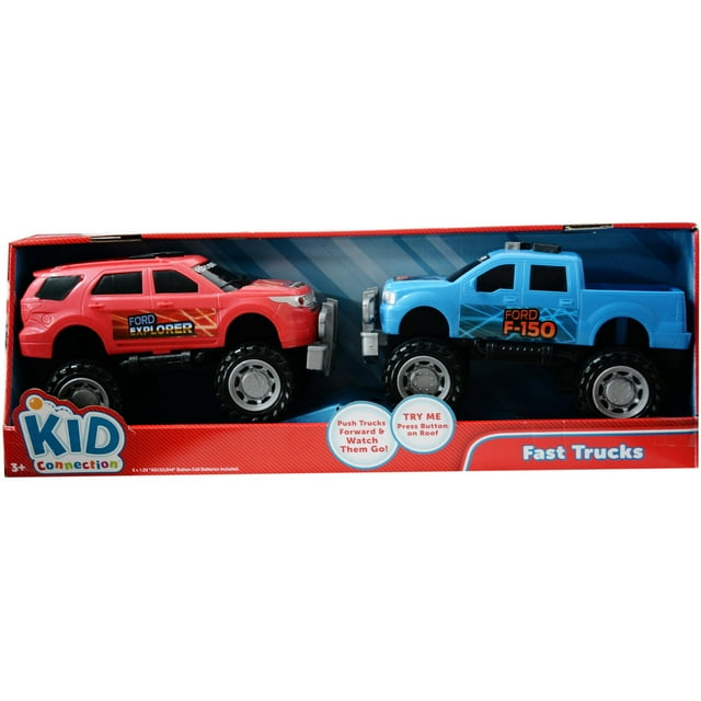 Kid Connection Fast Trax Ford Trucks, 2-Pack - Walmart.com