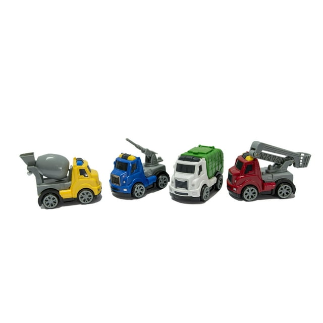 Kid Connection 4-Pack Friction Powered Utility Play Vehicles with ...