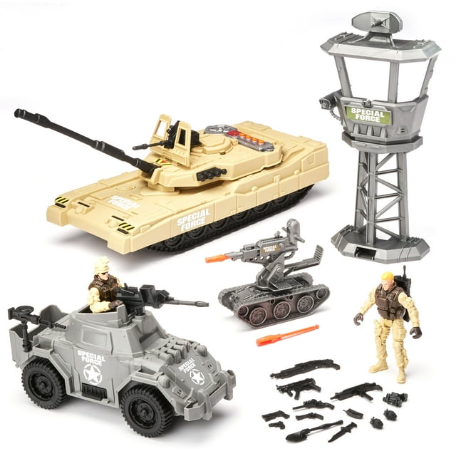 Kid Connection Military Tank Play Set, 25 Pieces - Army Combat Figures ...