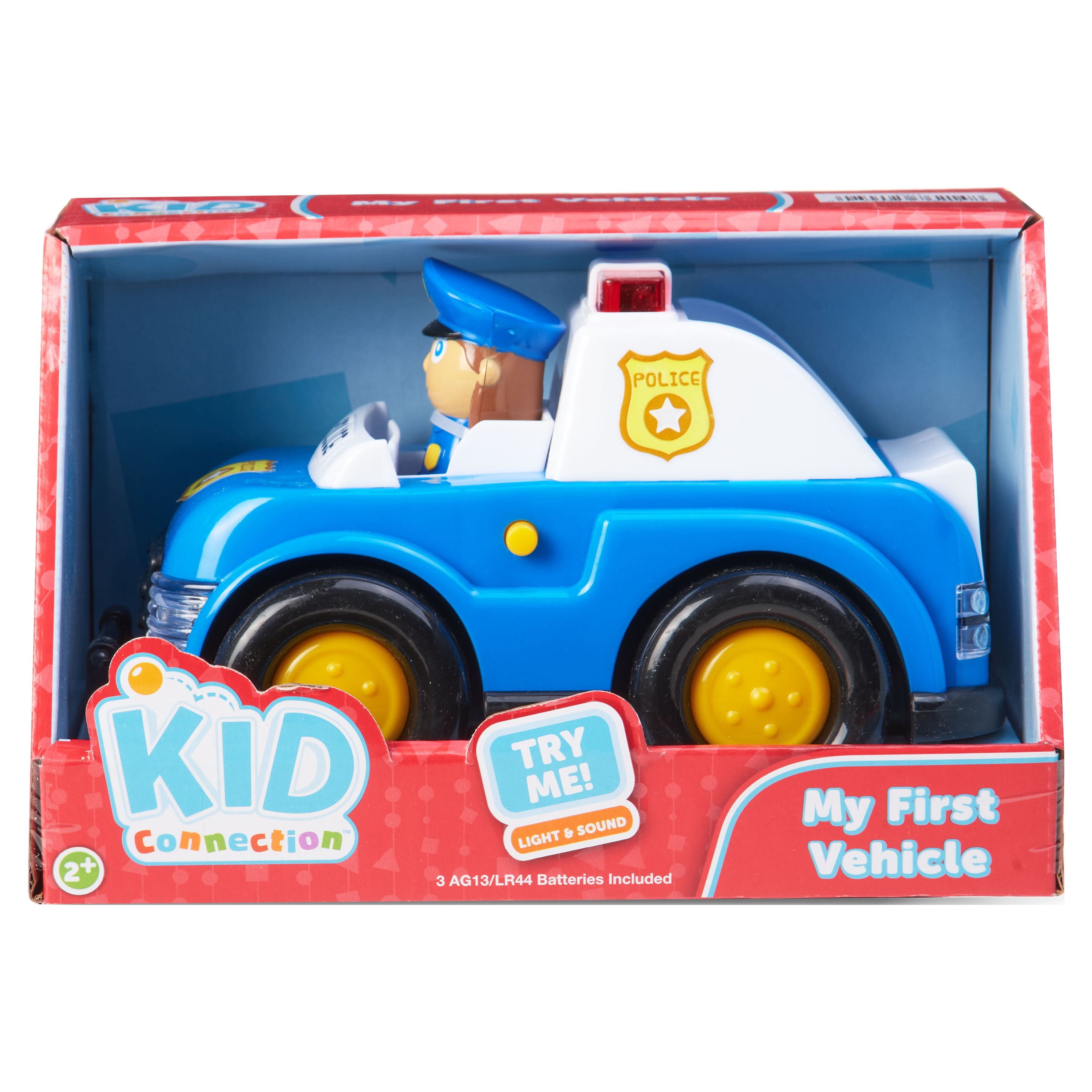 Kid Connection My First Vehicle Police Car Toy Playset with Lights and ...
