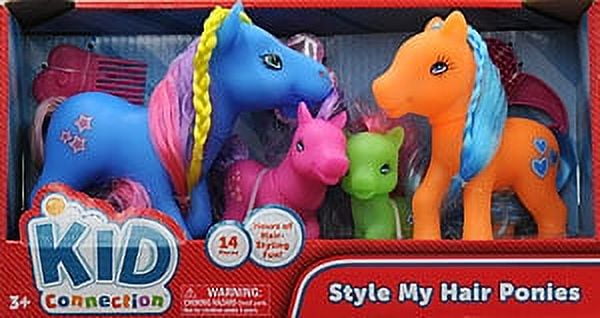 Kid Connection Pony Playset with 14 Pieces for Ages 3+ - Toy Horses ...