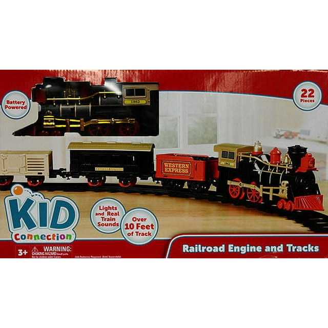 Kid Connection Railroad Train Engine and Tracks - 22 Pieces - Walmart.com