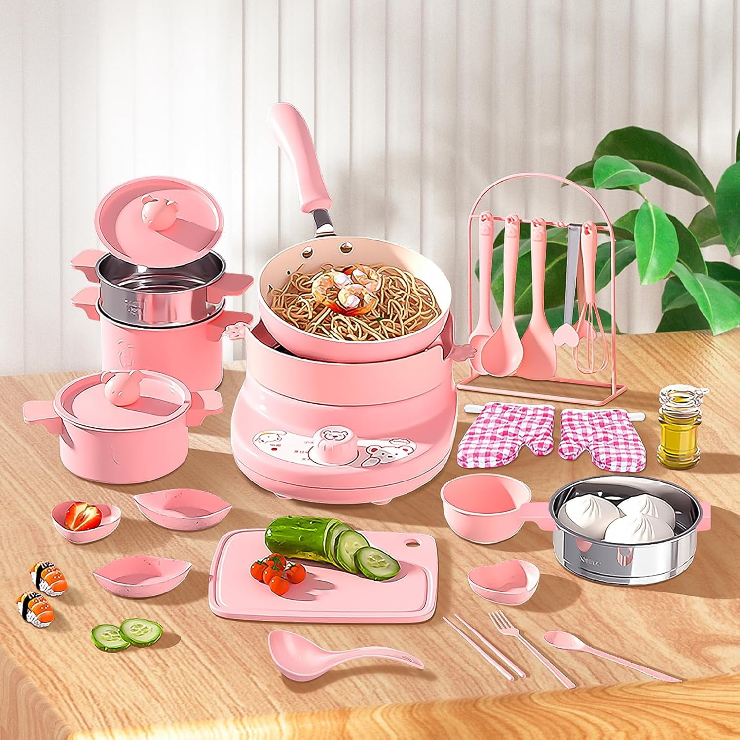 Kid Cooking Sets Real Junior Easy Montessori Mini Kitchen Safe Tools ...