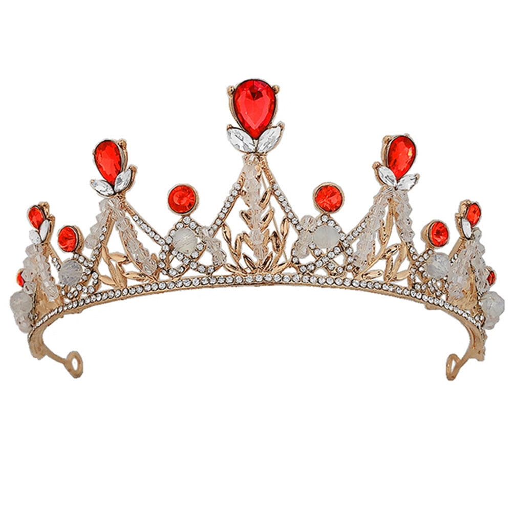HOMEMAXS Red Kid Crown Headband for Birthday Party Hair Decorate Made ...