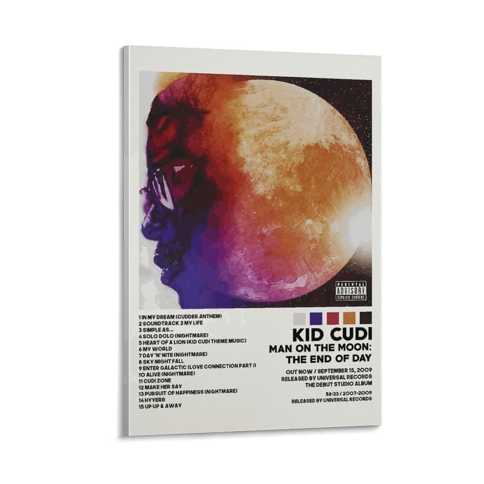 Kid Cudi Man On The Moon Album Cover Canvas Poster Print Music Posters ...