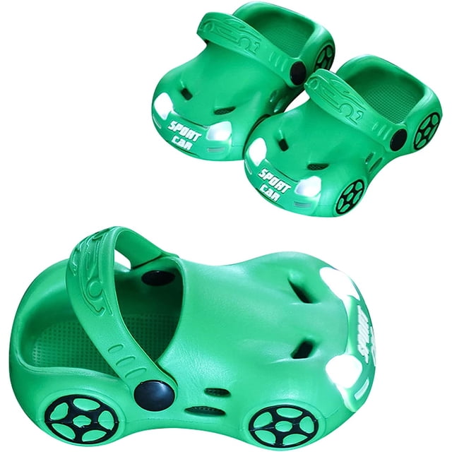 Kid Cute Car Light Up Clogs Summer,Girls Boys Non-Slip Beach Sandals ...