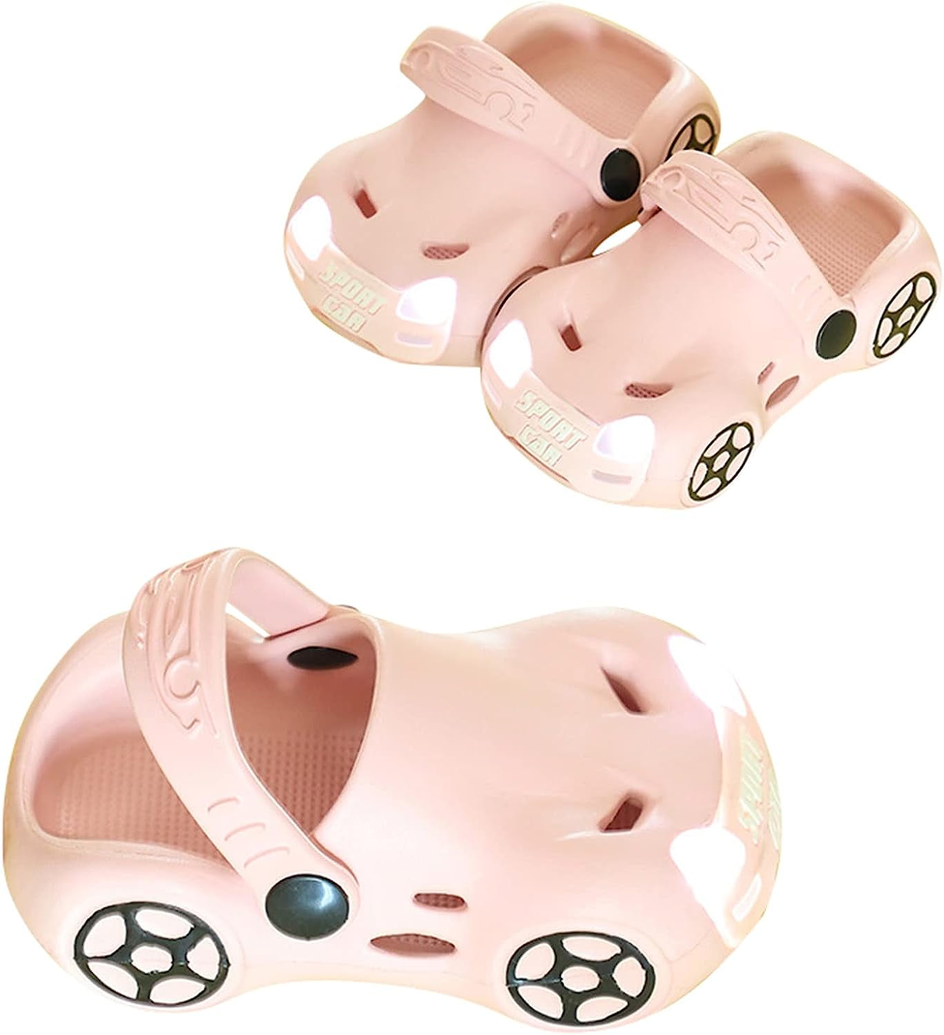Kid Cute Car Light Up Clogs Summer,Girls Boys Non-Slip Beach Sandals ...
